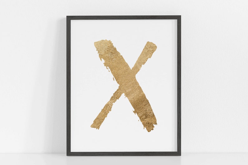 Letter X Print XOXO Wall Art Letter X Wall Art Teen Wall - Etsy