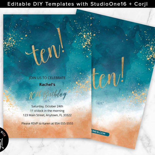 10th Birthday Sleepover Invite - Etsy