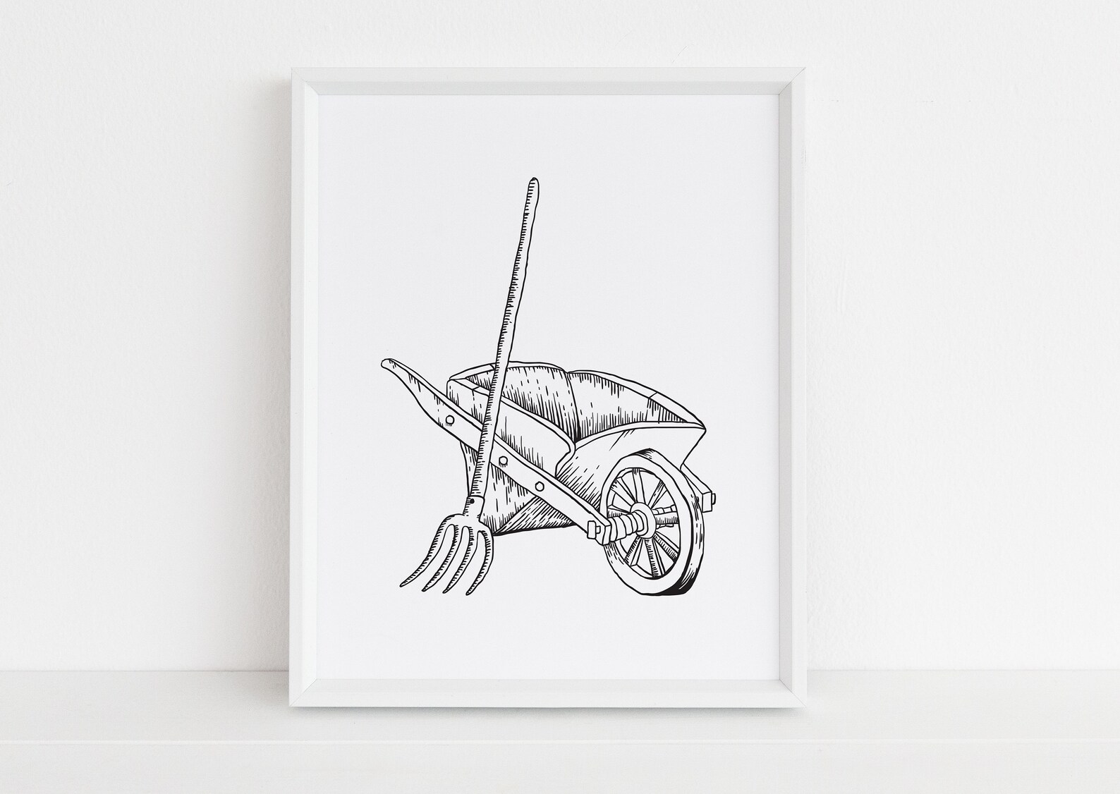 Wheelbarrow Print Wheelbarrow Artwork Farmhouse Eggs Decor - Etsy