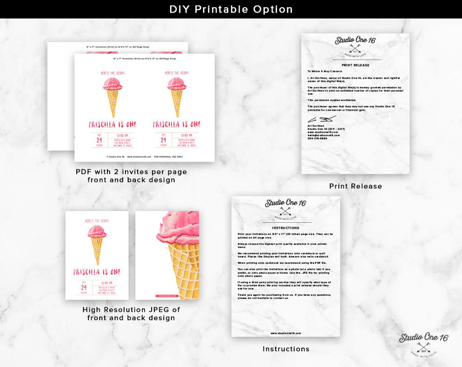ice-cream-birthday-invitation-ice-cream-invitation-ice-cream-etsy