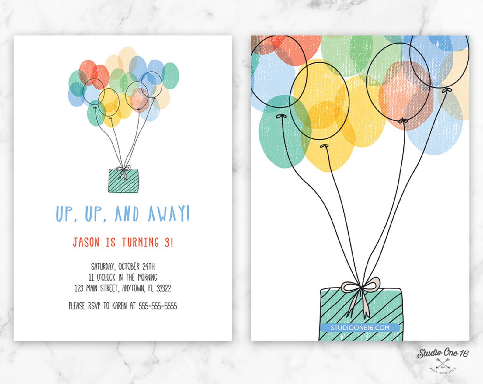 Balloon Birthday Invitation Balloon Invitation Balloon Party | Etsy