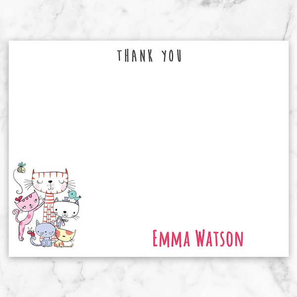 Cat Note Card - Etsy