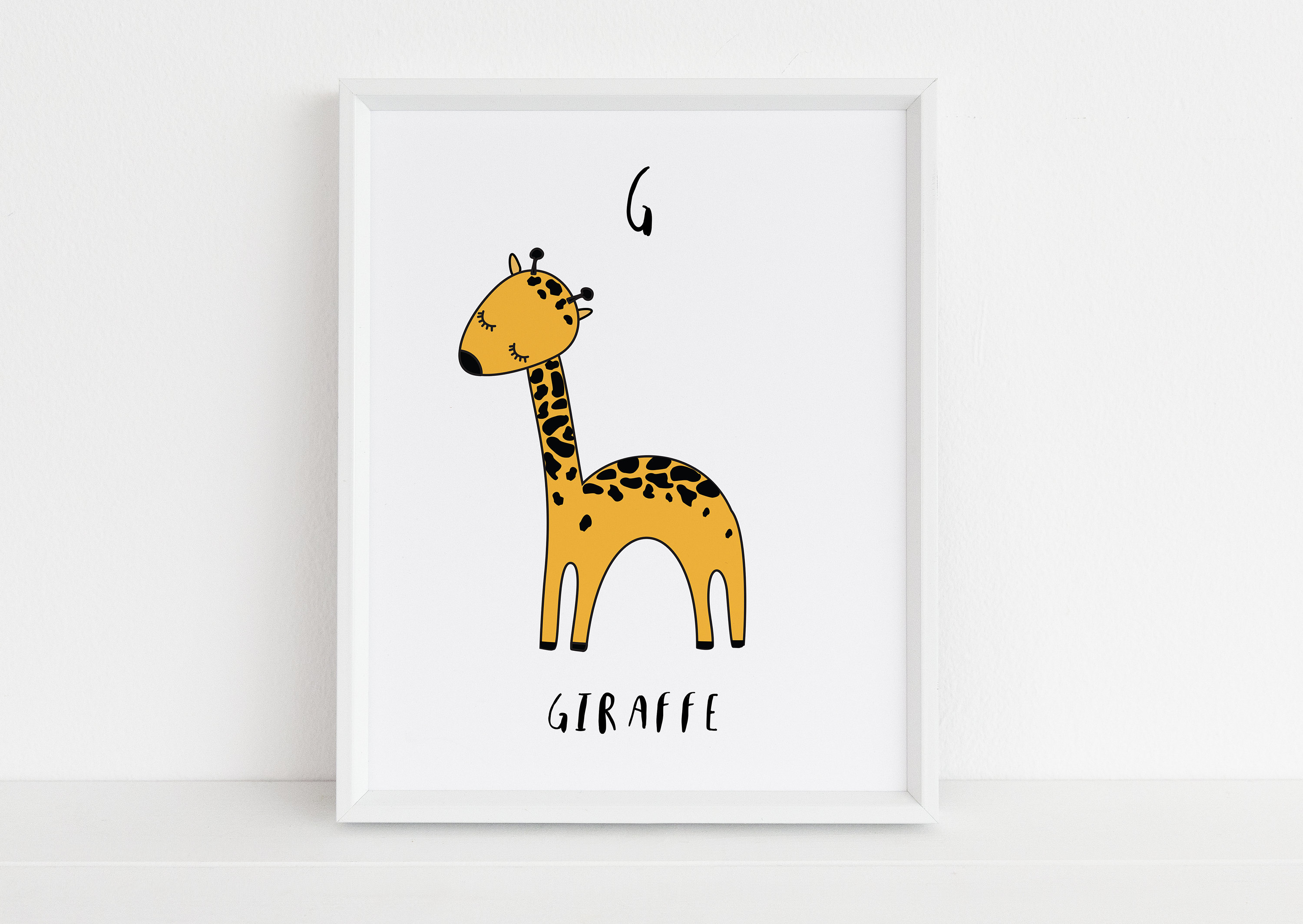 Giraffe Wall Art, G is for Giraffe, ABC Nursery Art, Nursery Decor ...
