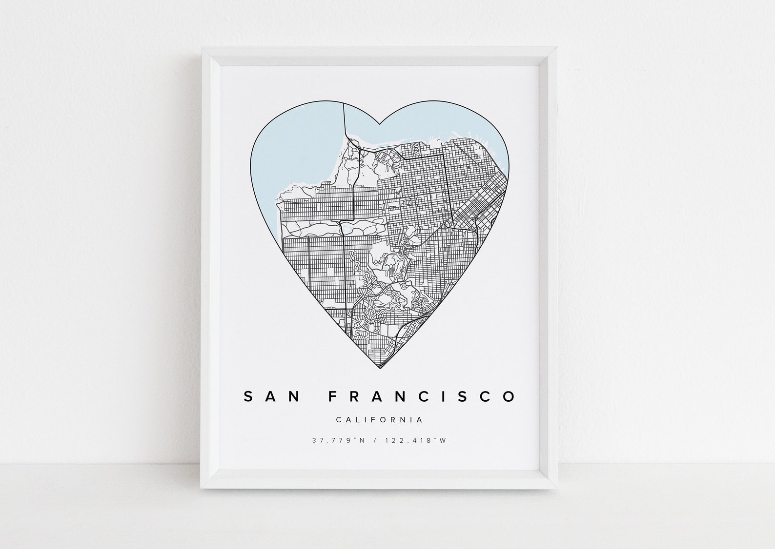 San Francisco Map San Fran Map City of San Francisco Map - Etsy