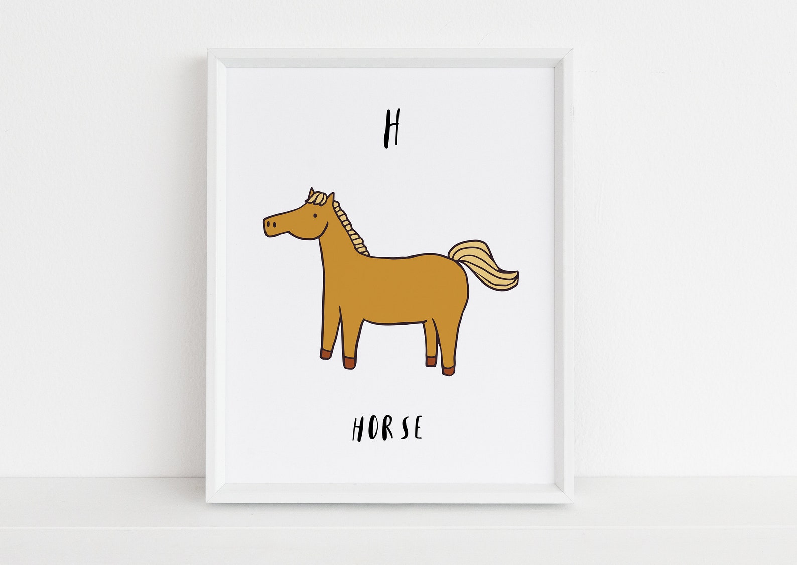 Horse Nursery Art H is for Horse ABC Nursery Art Nursery - Etsy