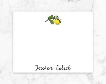 Personalized Note Cards Lemon Note Cards Lemon Gifts - Etsy