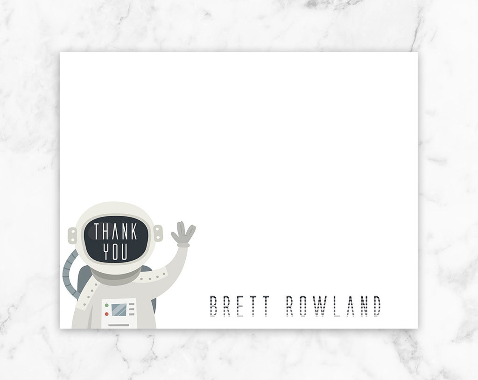 Astronaut Thank You Card Astronaut Note Card Astronaut - Etsy