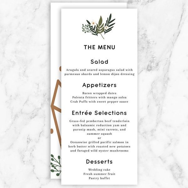 Art Deco Menu - Etsy