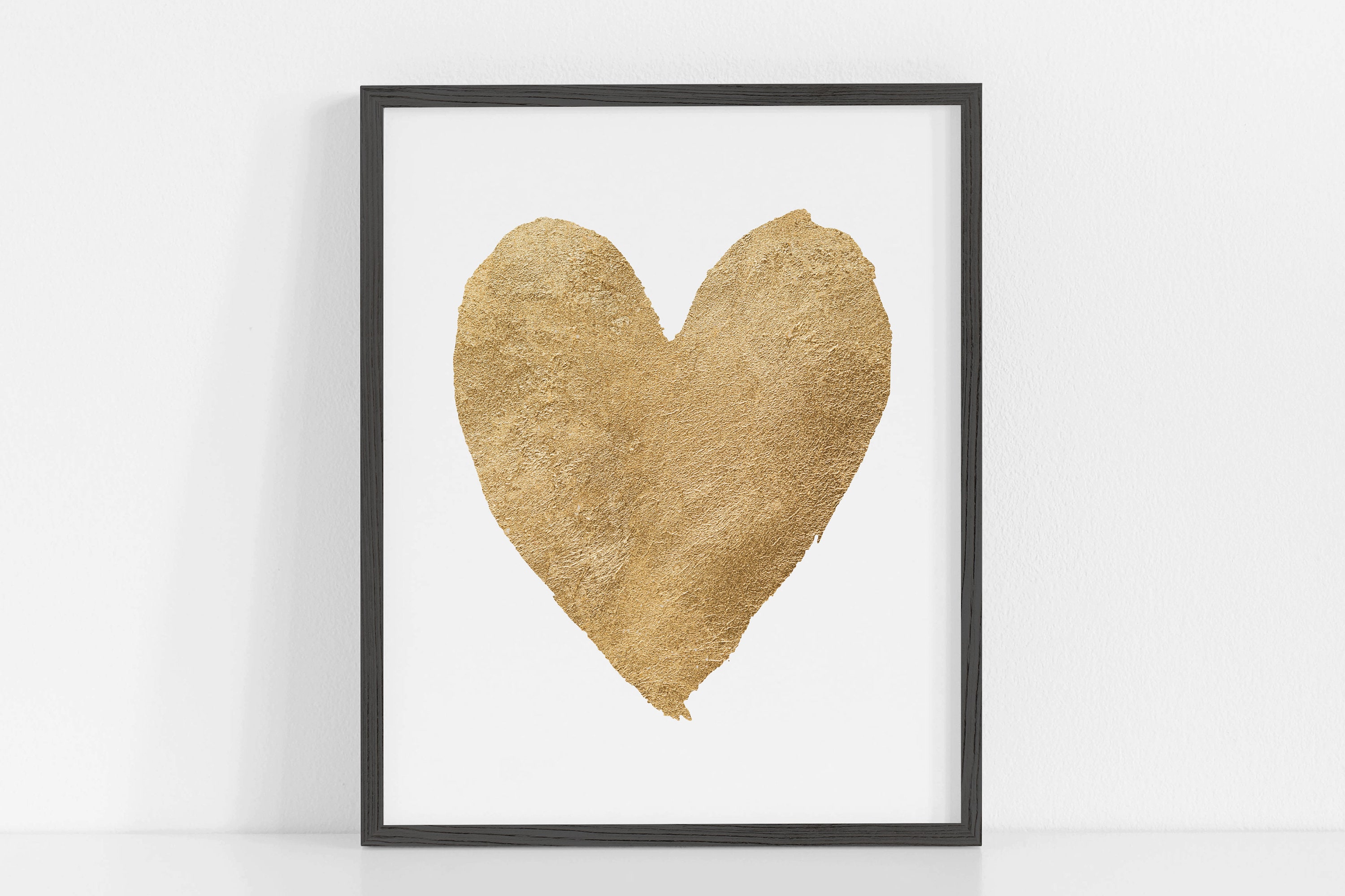 Heart Print, Heart Wall Art, Gold Foil Heart Print, Teen Wall Art, Teen ...