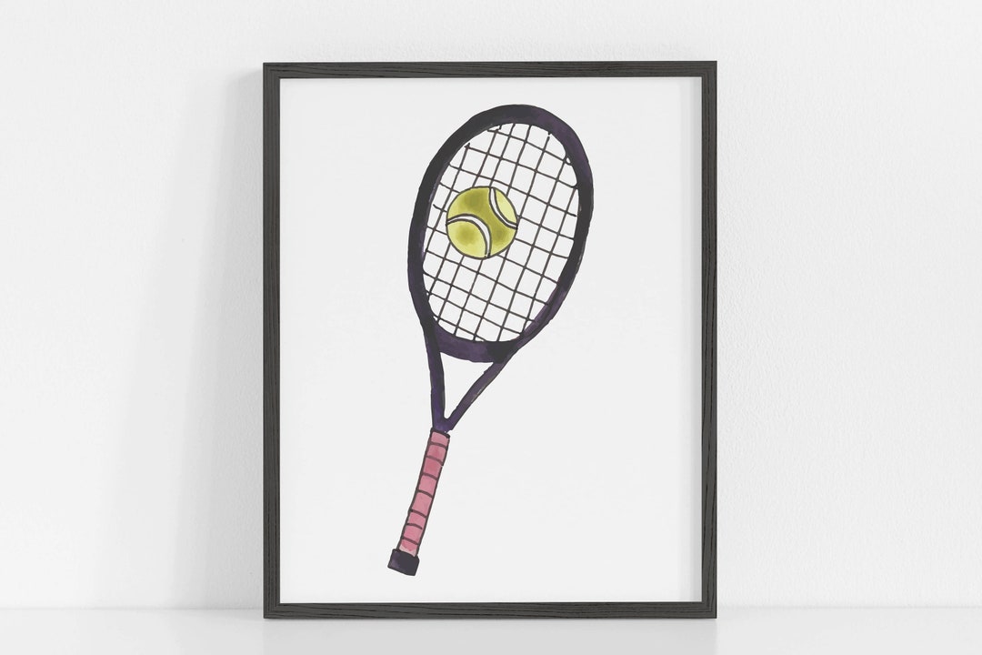 Tennis Racket Wall Art, Tennis Racquet Print, Sports Print, Sport ...