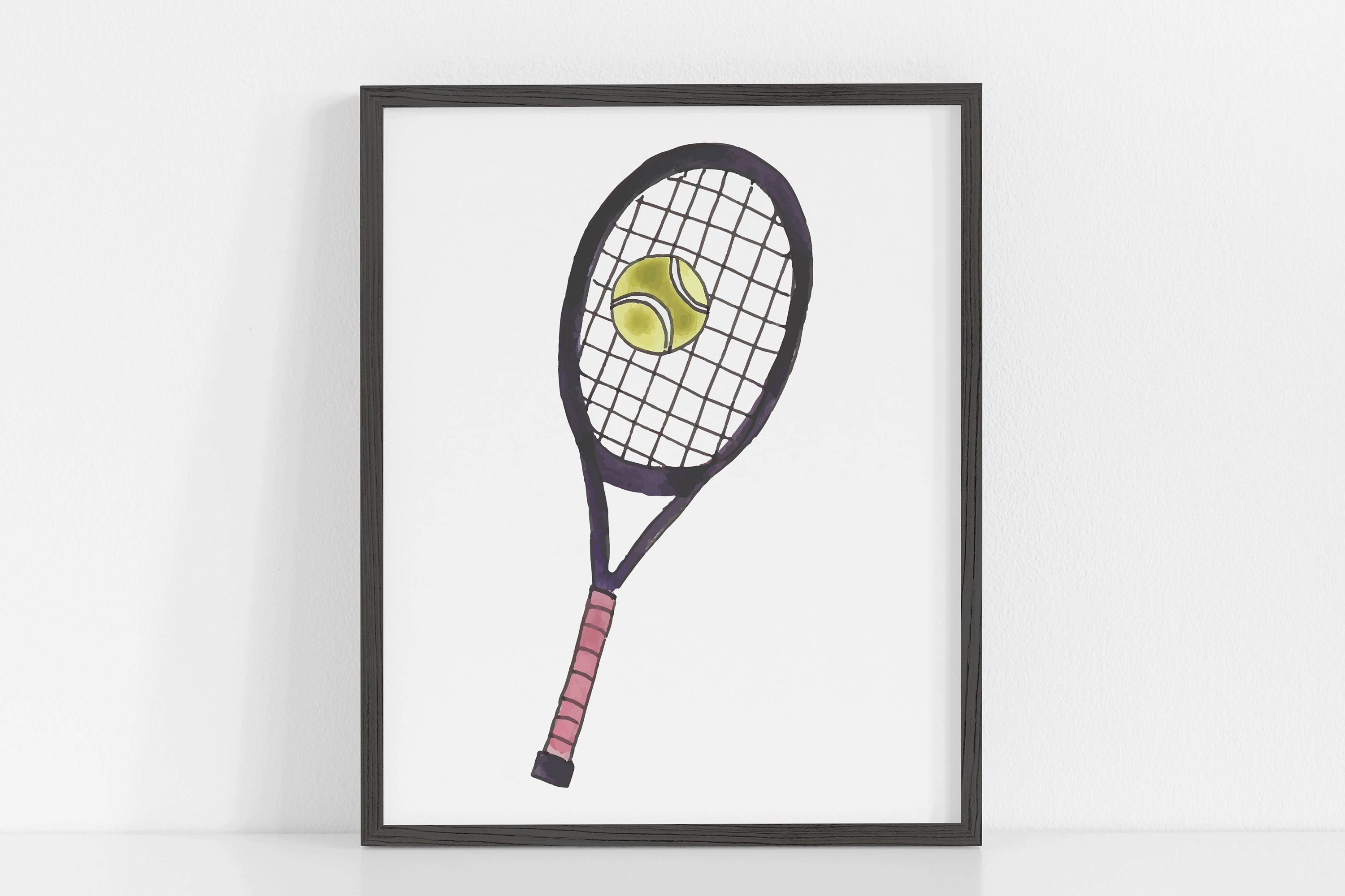 Tennis Racket Wall Art Tennis Racquet Print Sports Print - Etsy
