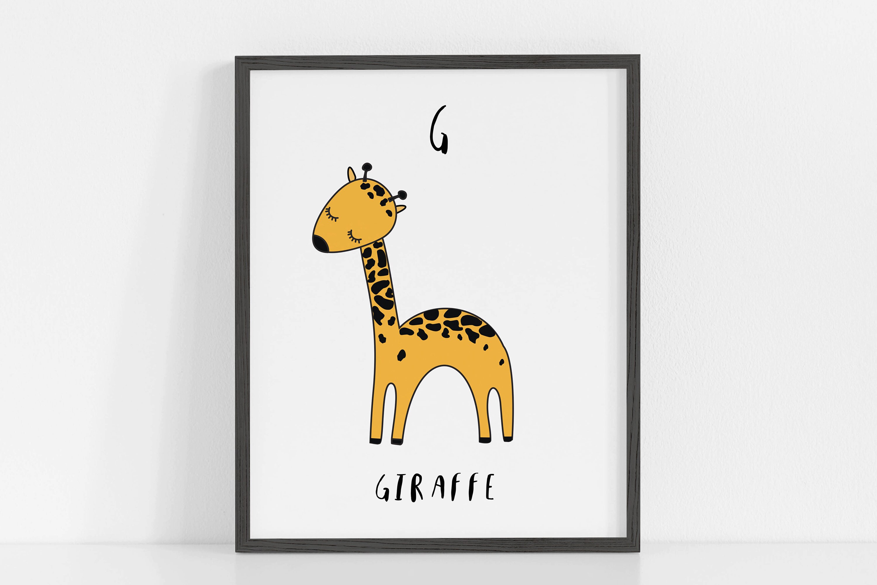 Giraffe Wall Art, G is for Giraffe, ABC Nursery Art, Nursery Decor ...