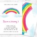 Watercolor Rainbow Invite Rainbow Invitation Watercolor - Etsy