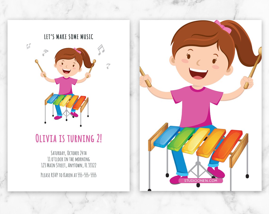 Music Birthday Invitation Music Invitation Music Party - Etsy