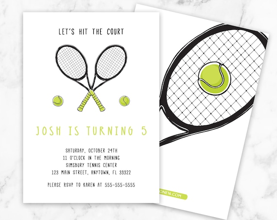 tennis-birthday-invitation-tennis-birthday-invite-tennis-etsy