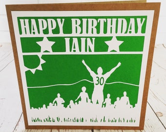 Printable Runner Birthday Card Running Birthday Card | Etsy