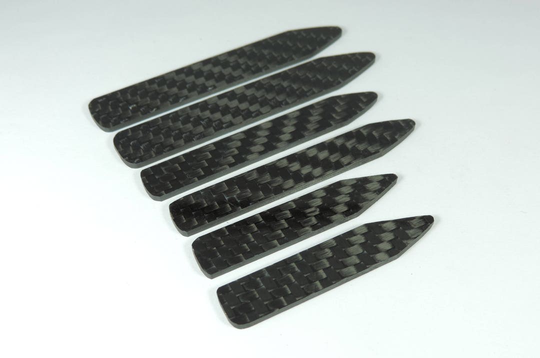 Carbon Fiber Collar Stays: Handmade Shirt Stiffeners, Set of 3 - Etsy