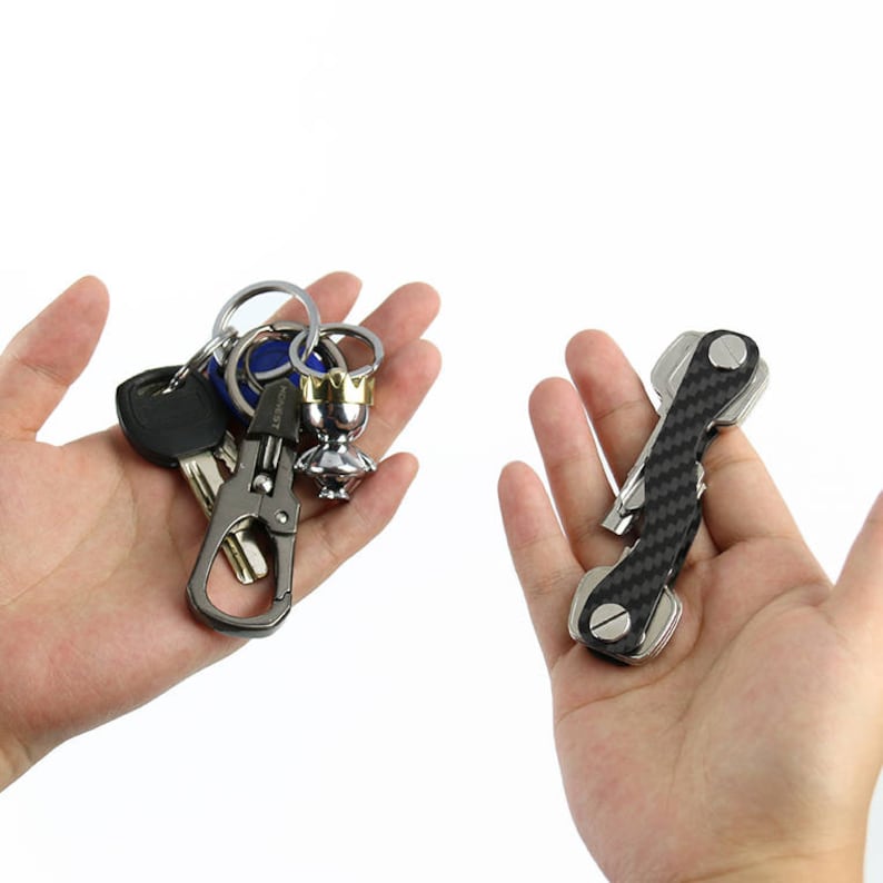 Real Carbon Fiber Key Holder, Minimalist Key Chain, Key Ring, Car Keys ...
