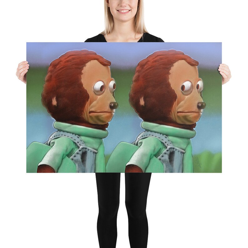 Awkward Look Monkey Puppet Poster Print - Etsy