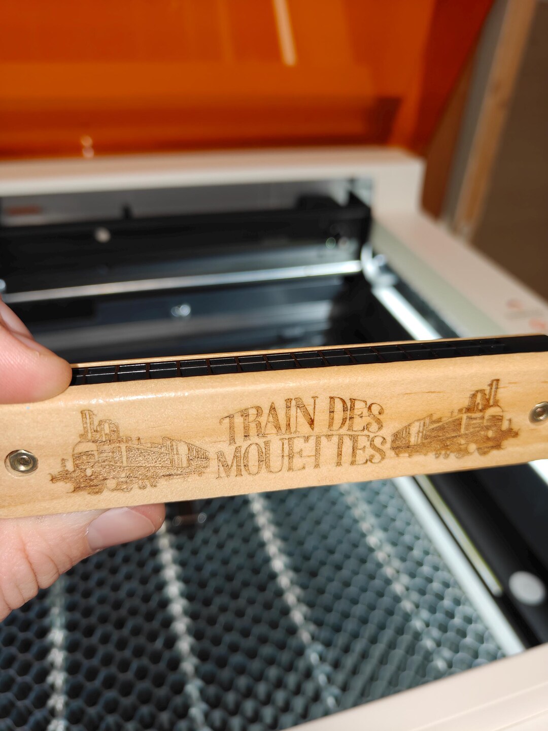 Wooden Harmonica, Engraved With Logo, Image or First Name customization ...