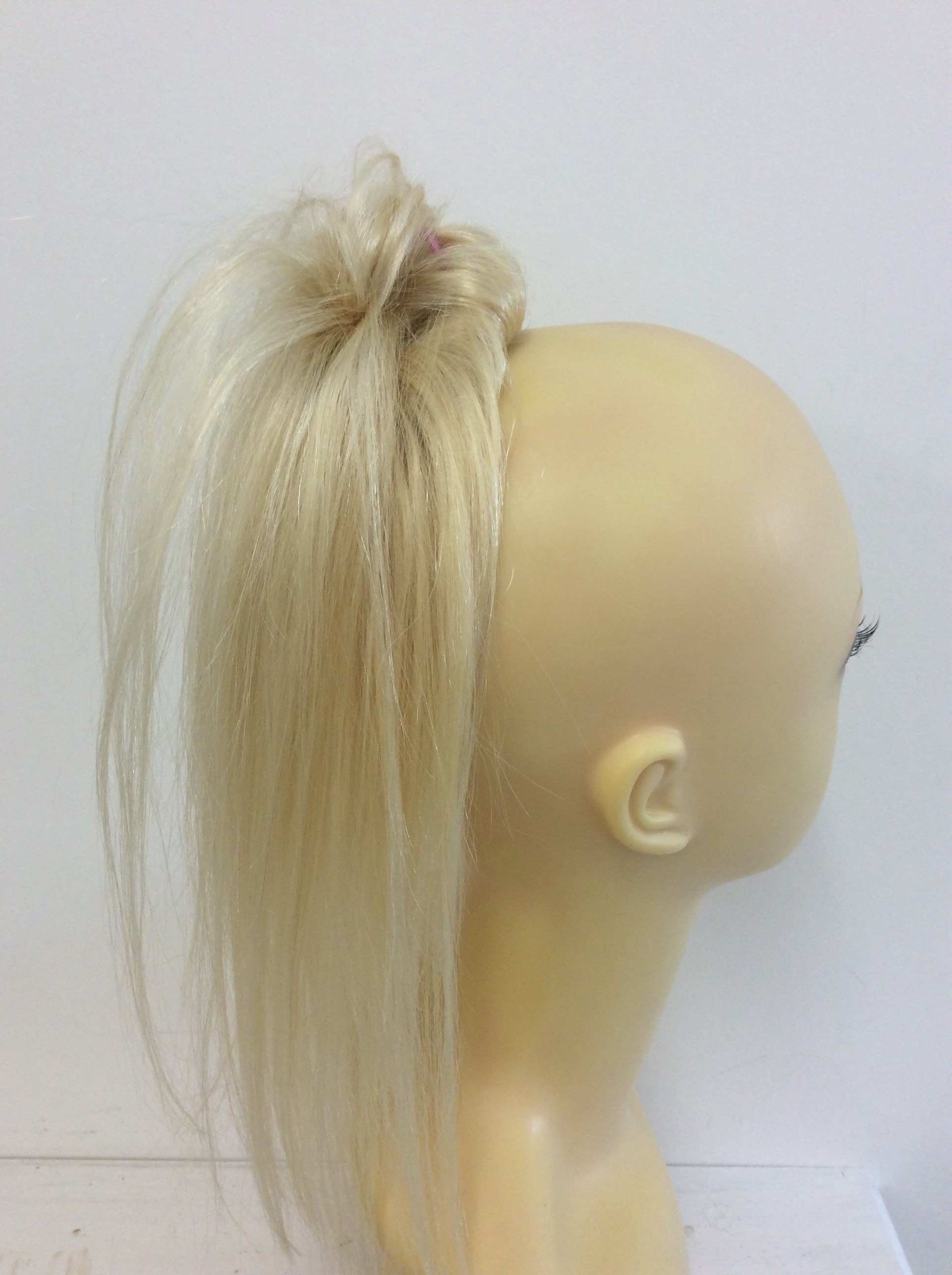 Lightest Blonde 60 12 Inches Human Hair Ponytail Scrunchie | Etsy