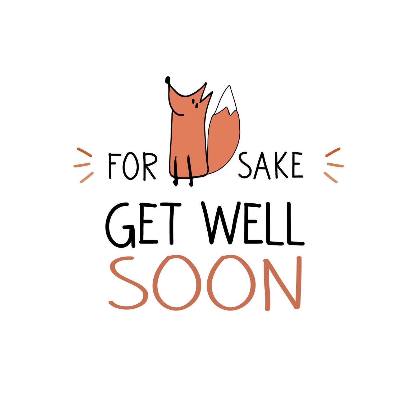 Funny Fox Get Well Card – Speedy Recovery Wishes - Etsy UK