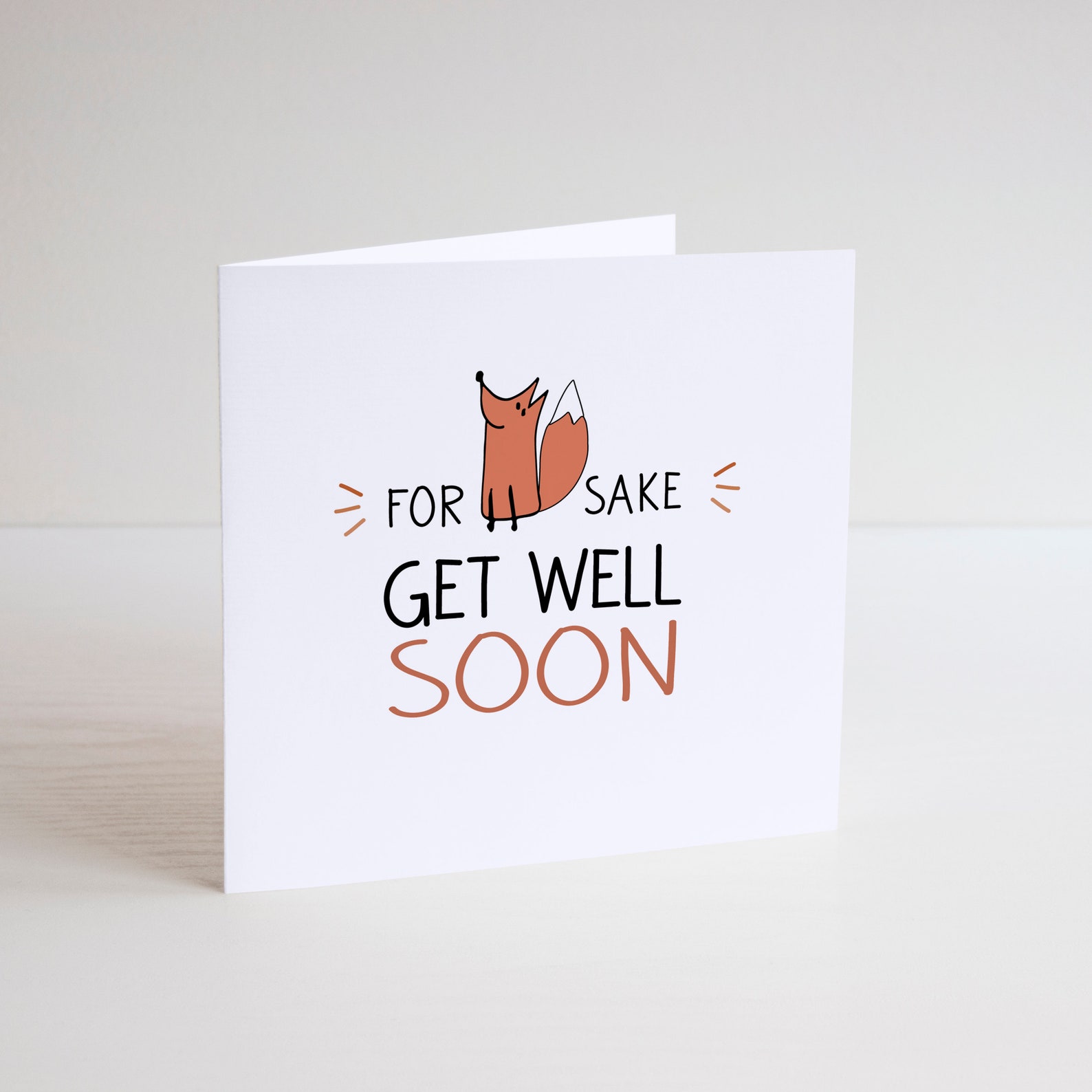 Funny Fox Get Well Card – Speedy Recovery Wishes - Etsy UK