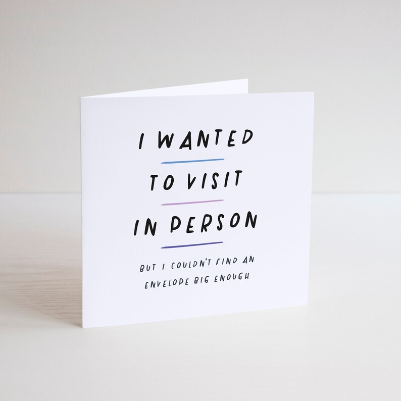 Funny Greeting Card: Visit You in Person, Big Envelope - Etsy UK
