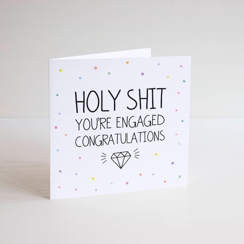 Funny Greeting Card / Cheeky / Humour / ENGAGEMENT / Congratulations ...