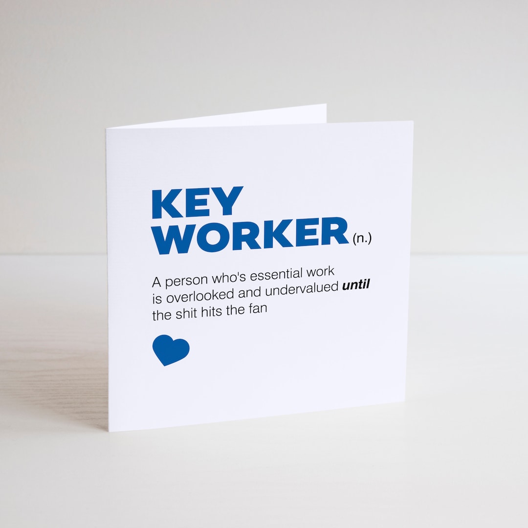 Greeting Card / Cheeky / Humour / Key Worker / THANK YOU / Thanks ...