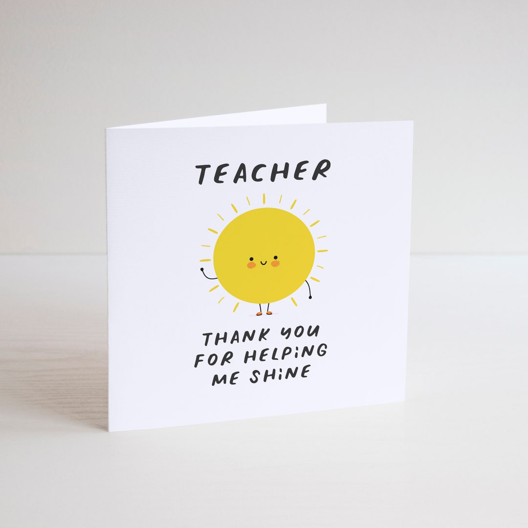 Greeting Card / THANK YOU TEACHER, Gratitude, Appreciation, Grateful ...