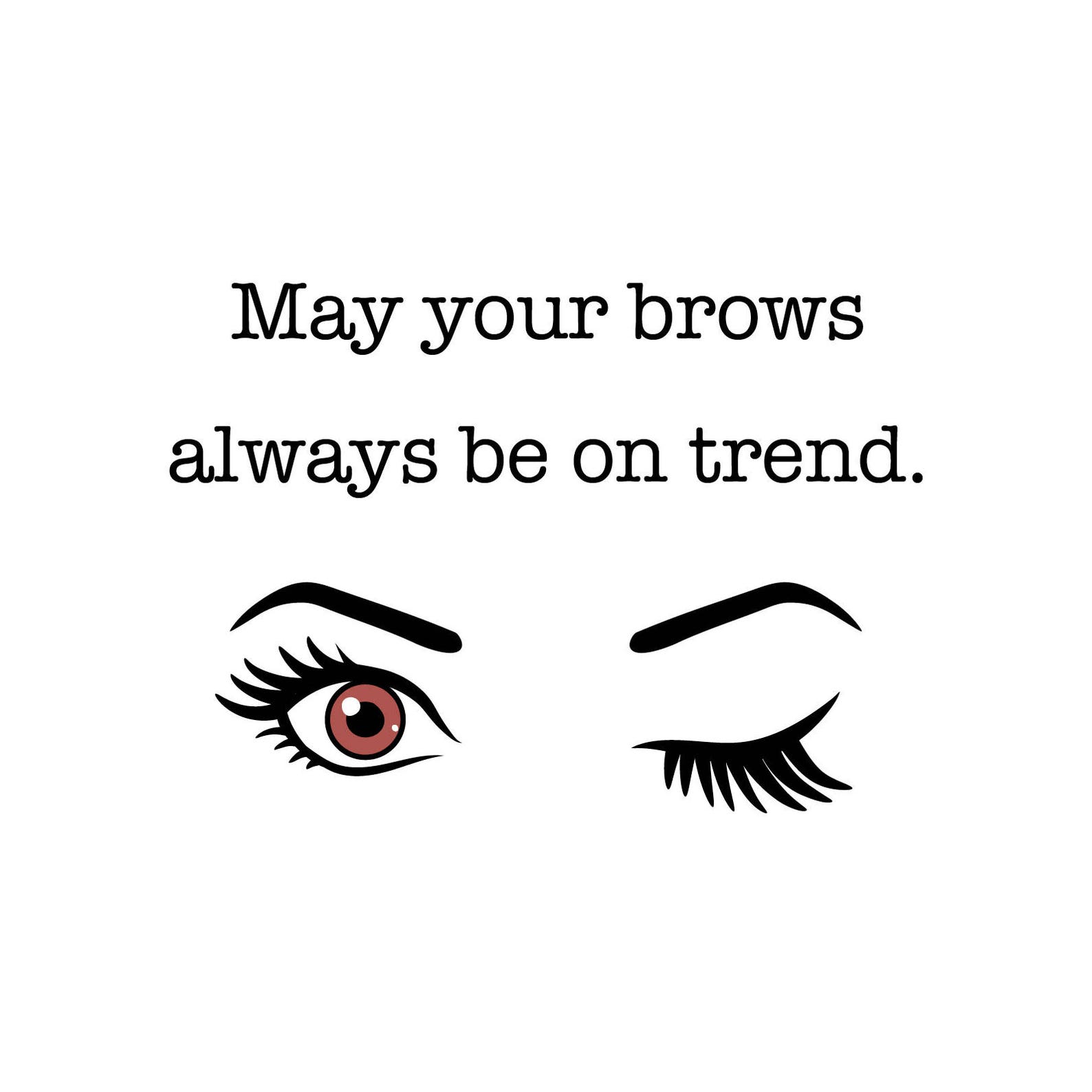Funny Eyebrow Greeting Card: on Trend, Blank Inside - Etsy UK