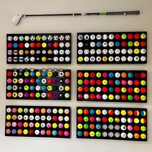 Golf Ball Display - Wall Mounted - Signed - Hole in 1 - Black Acrylic ...