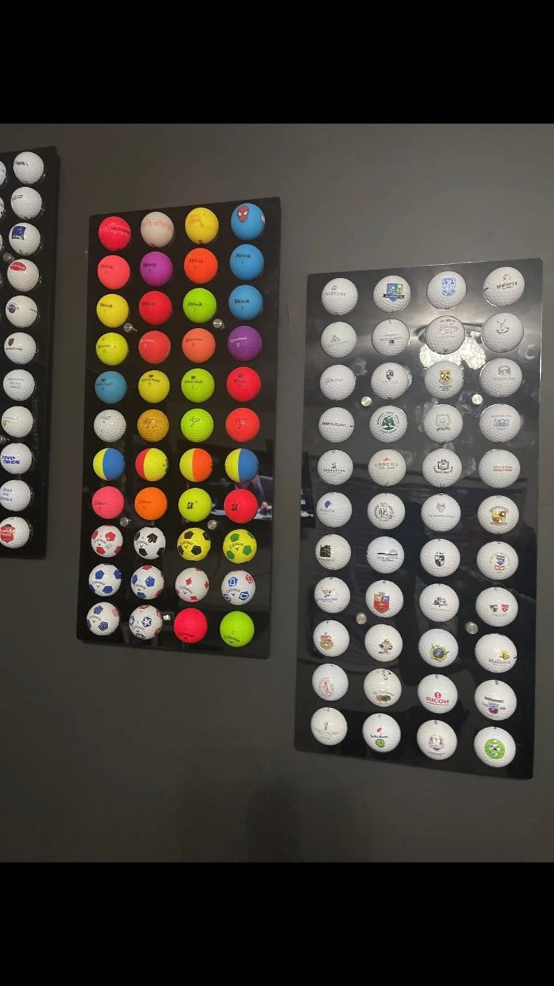 Golf Ball Display Wall Mounted Signed Hole in 1 Black - Etsy