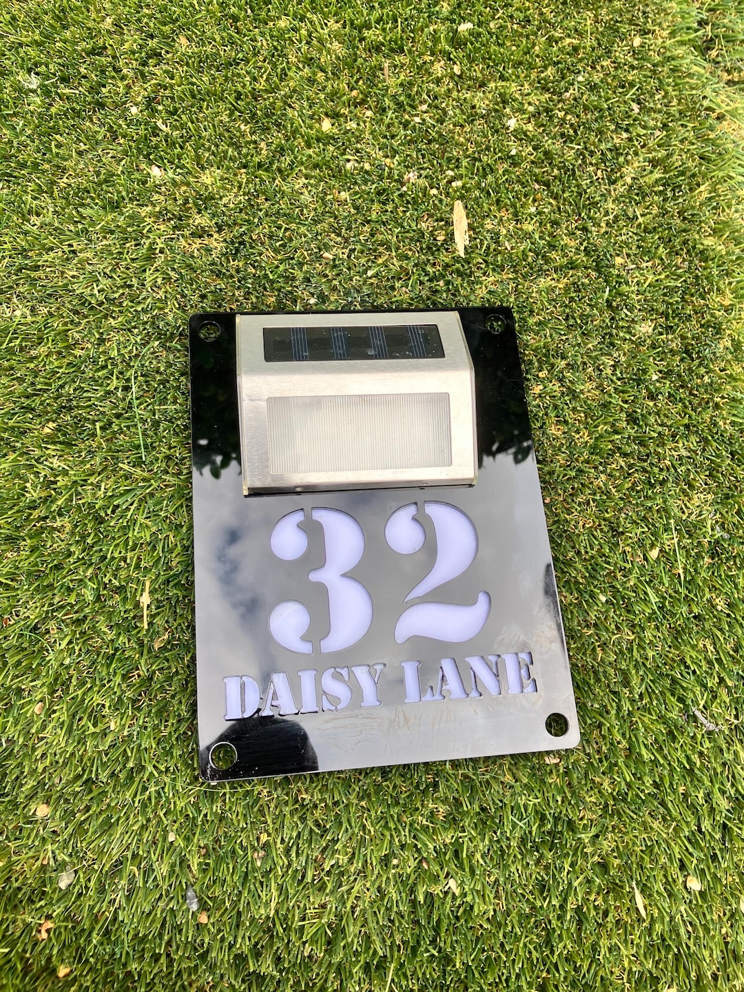 Laser Cut House Number - Solar Powered Light LED - Etsy