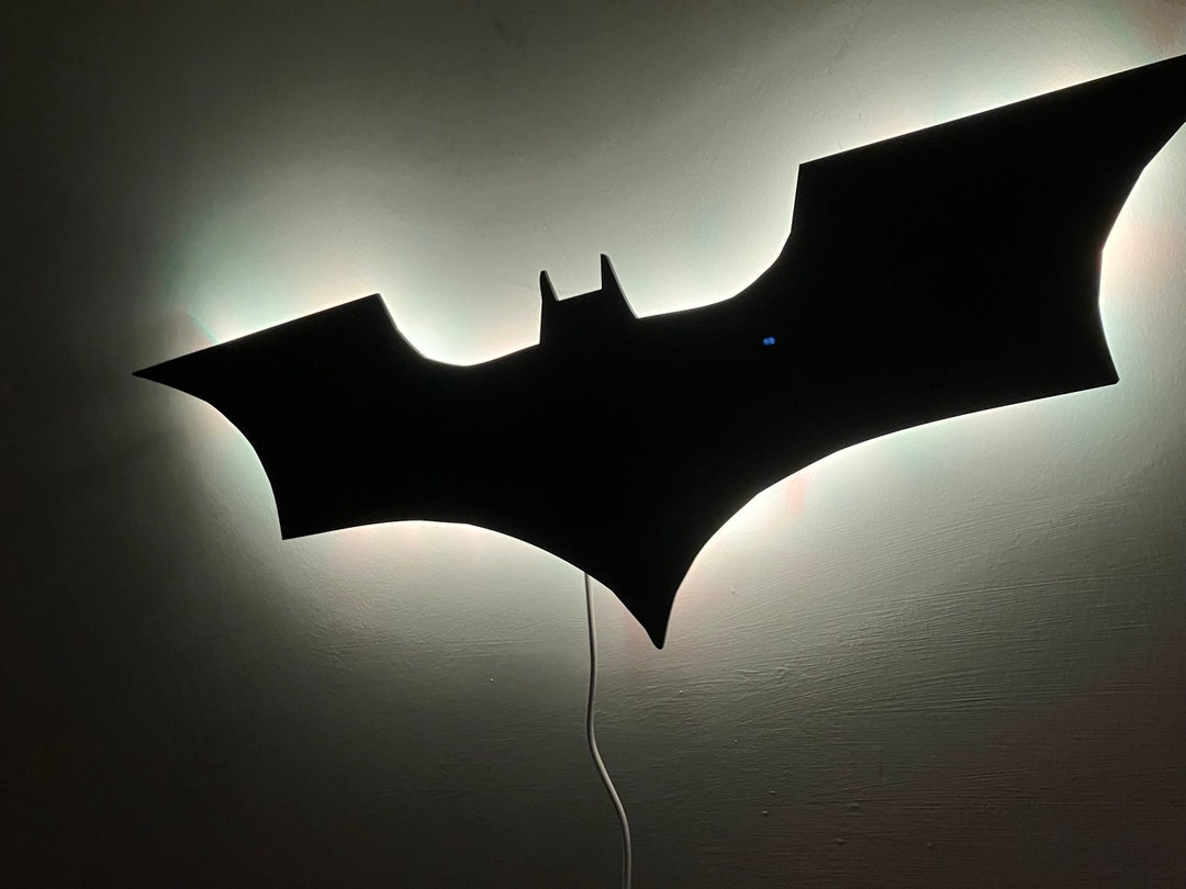 Bat Super Hero Led Wall Art, Bat Wall Light, Night Light With 16 Colors ...