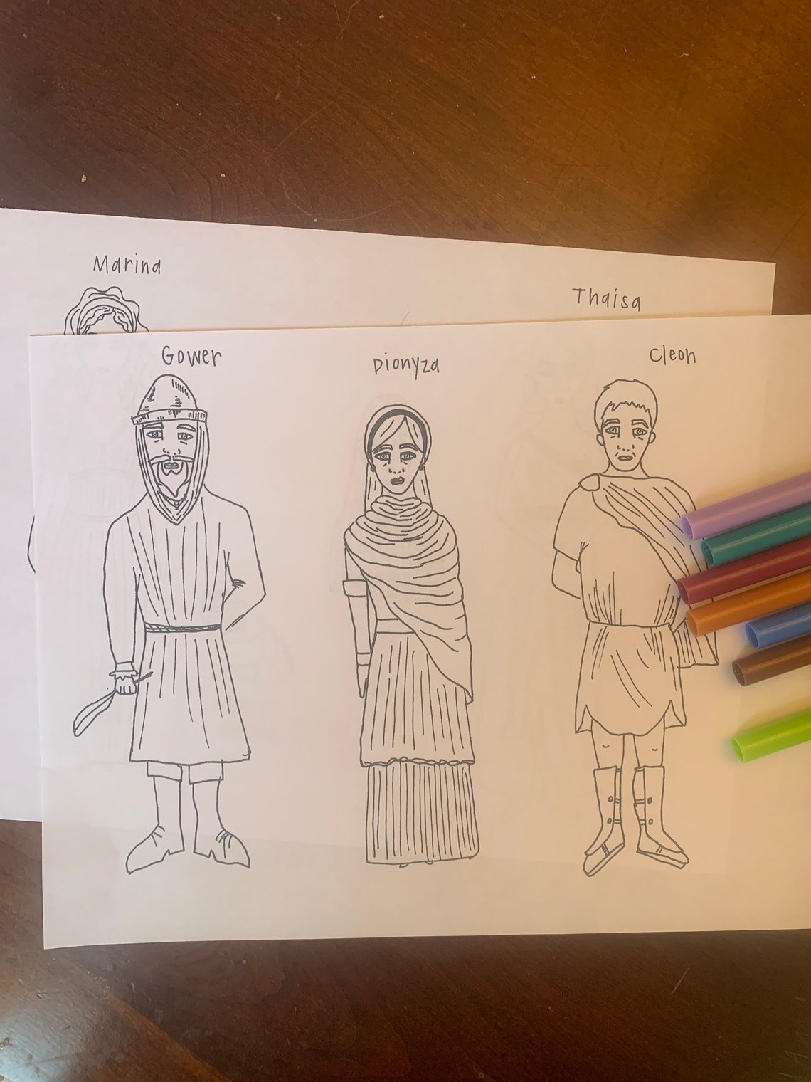 Color-your-own pericles Shakespeare Popsicle - Etsy