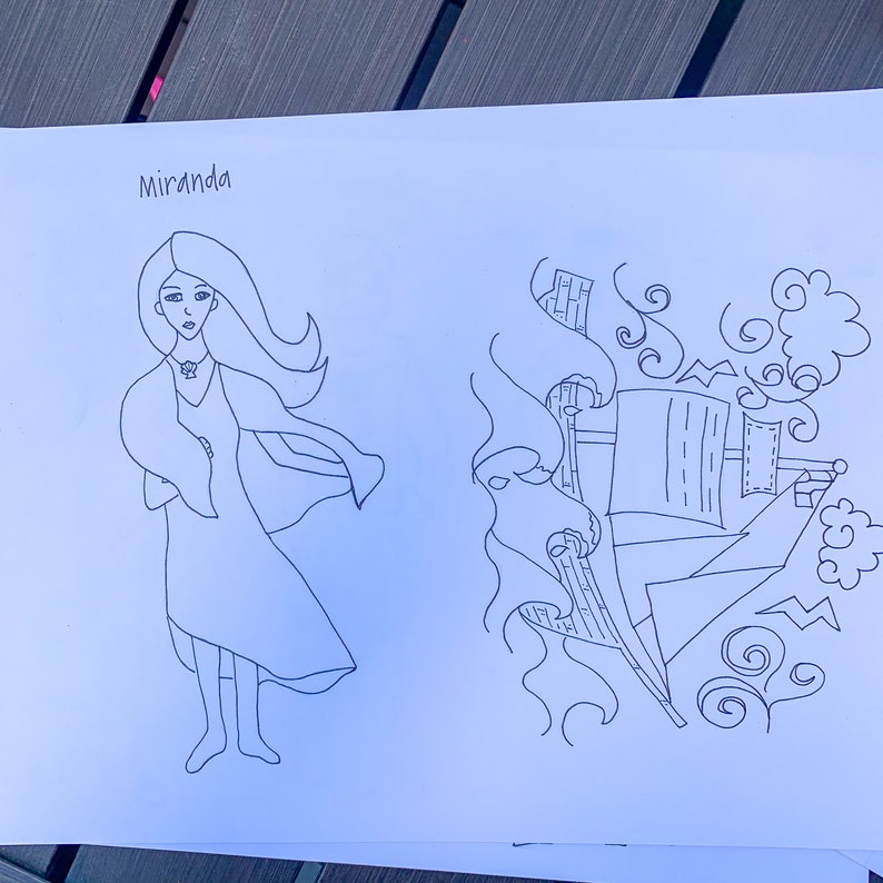 Color-your-own "the Tempest" Shakespeare Popsicle Puppets - Etsy