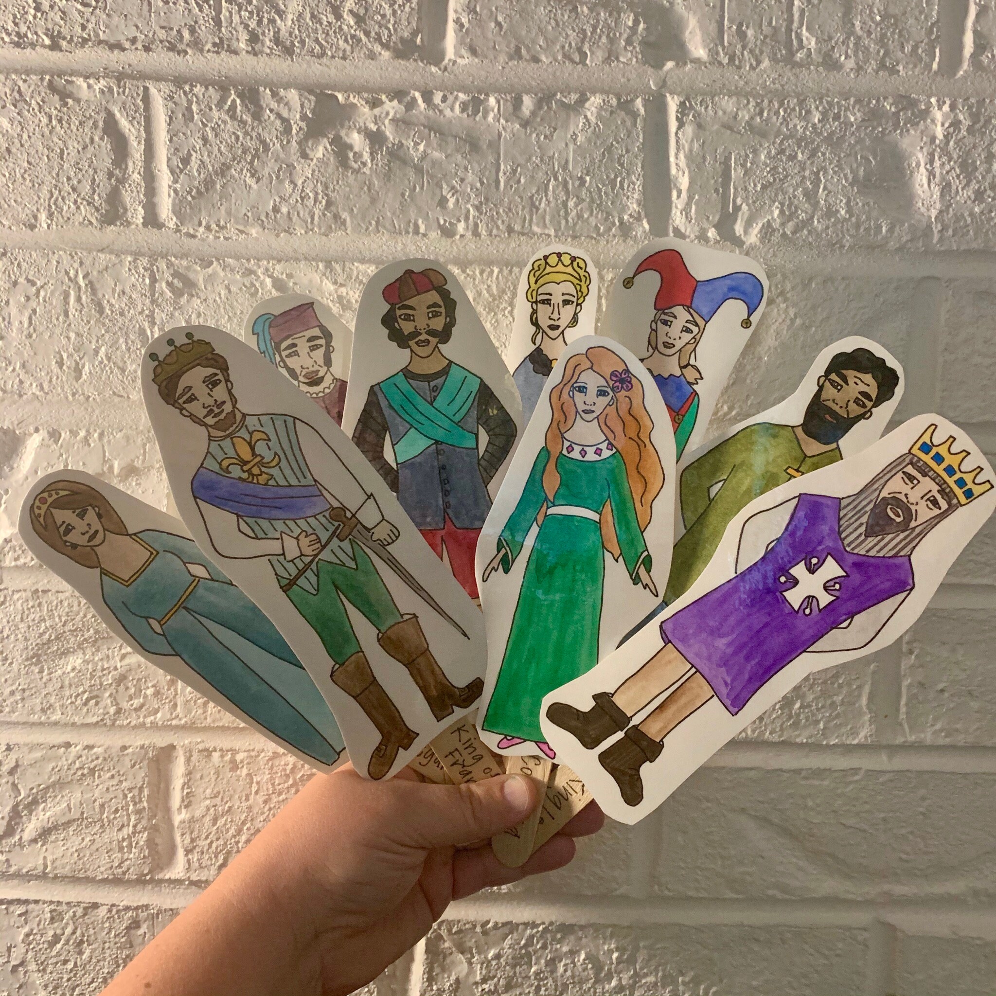 King Lear Shakespeare Popsicle Puppets - Etsy