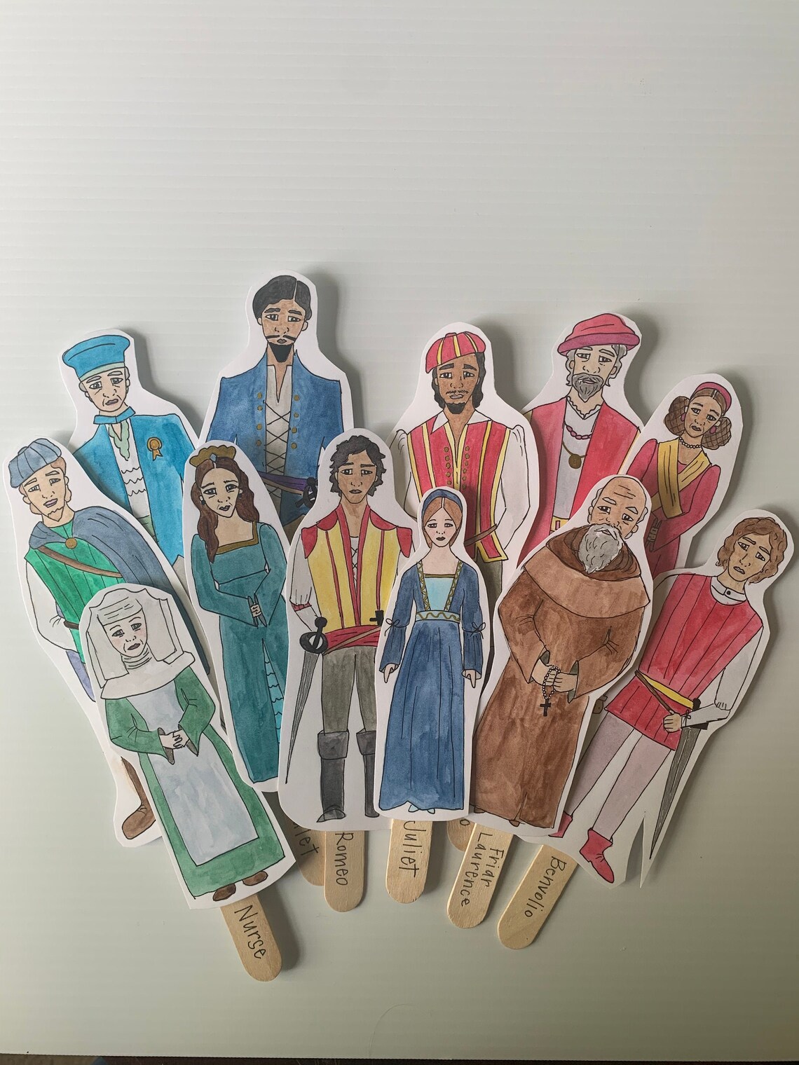 Bundle of Romeo and Juliet Shakespeare Popsicle Puppets: - Etsy