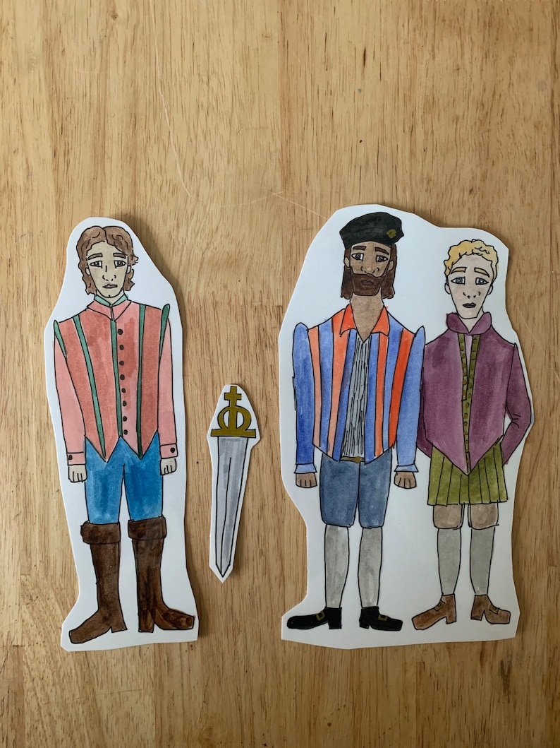 Hamlet Shakespeare Popsicle Puppets - Etsy