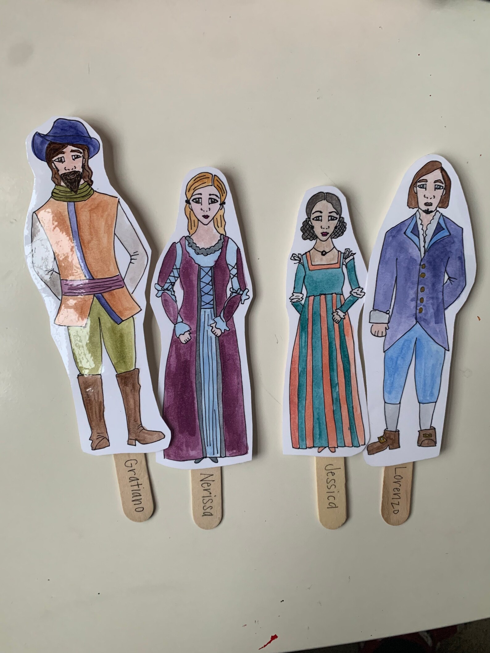 Merchant of Venice Shakespeare Popsicle Puppets - Etsy