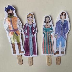 Merchant of Venice Shakespeare Popsicle Puppets - Etsy