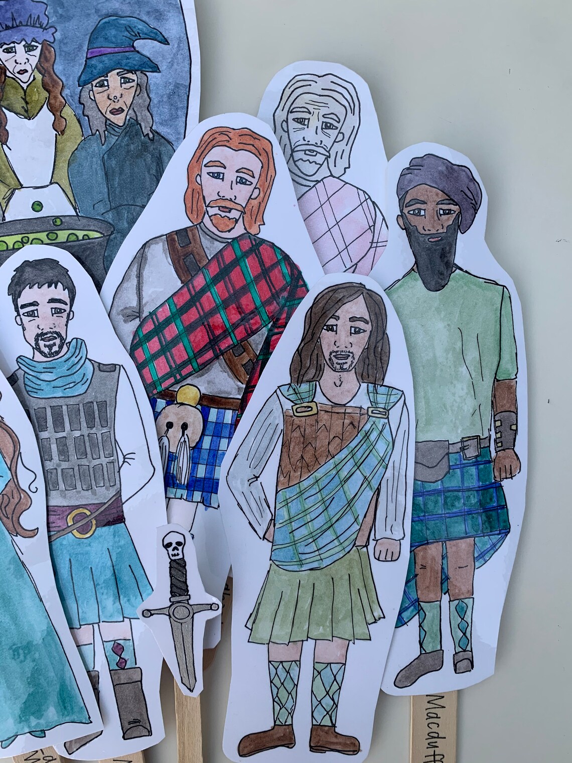 Macbeth Shakespeare Popsicle Puppets - Etsy