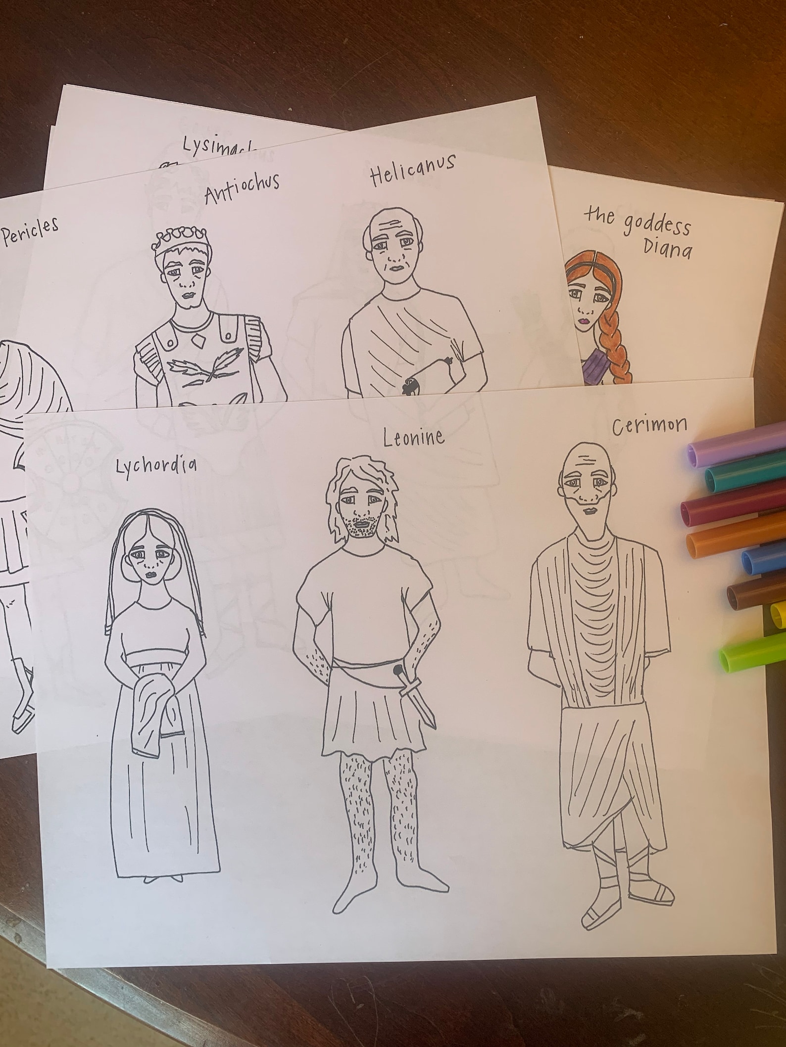 Color-your-own pericles Shakespeare Popsicle - Etsy