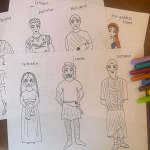 Color-your-own "pericles" Shakespeare Popsicle Puppets - Etsy