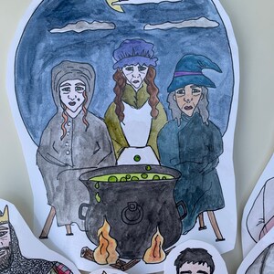 Macbeth Shakespeare Popsicle Puppets - Etsy