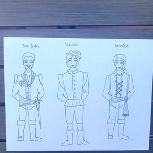 Color-your-own "much Ado About Nothing" Shakespeare Popsicle Puppets - Etsy