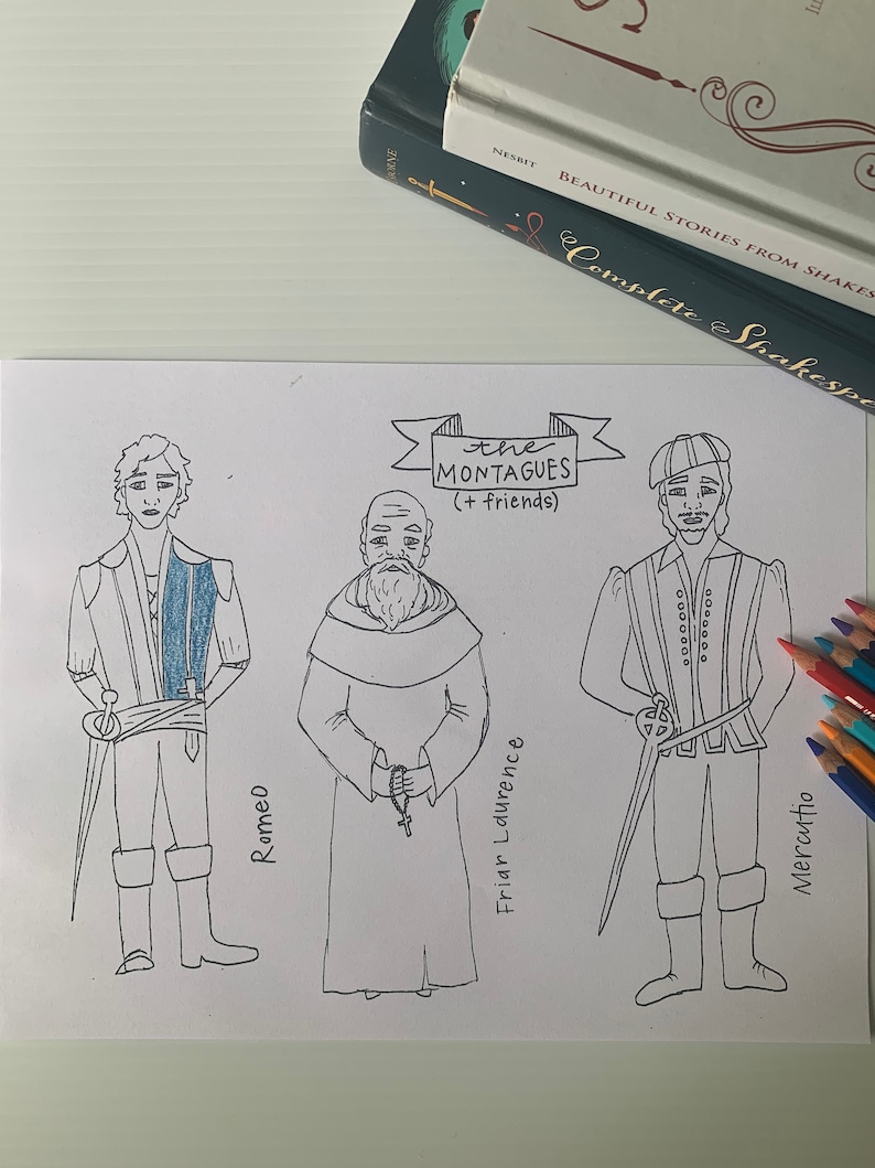 Bundle of Romeo and Juliet Shakespeare Popsicle Puppets: - Etsy