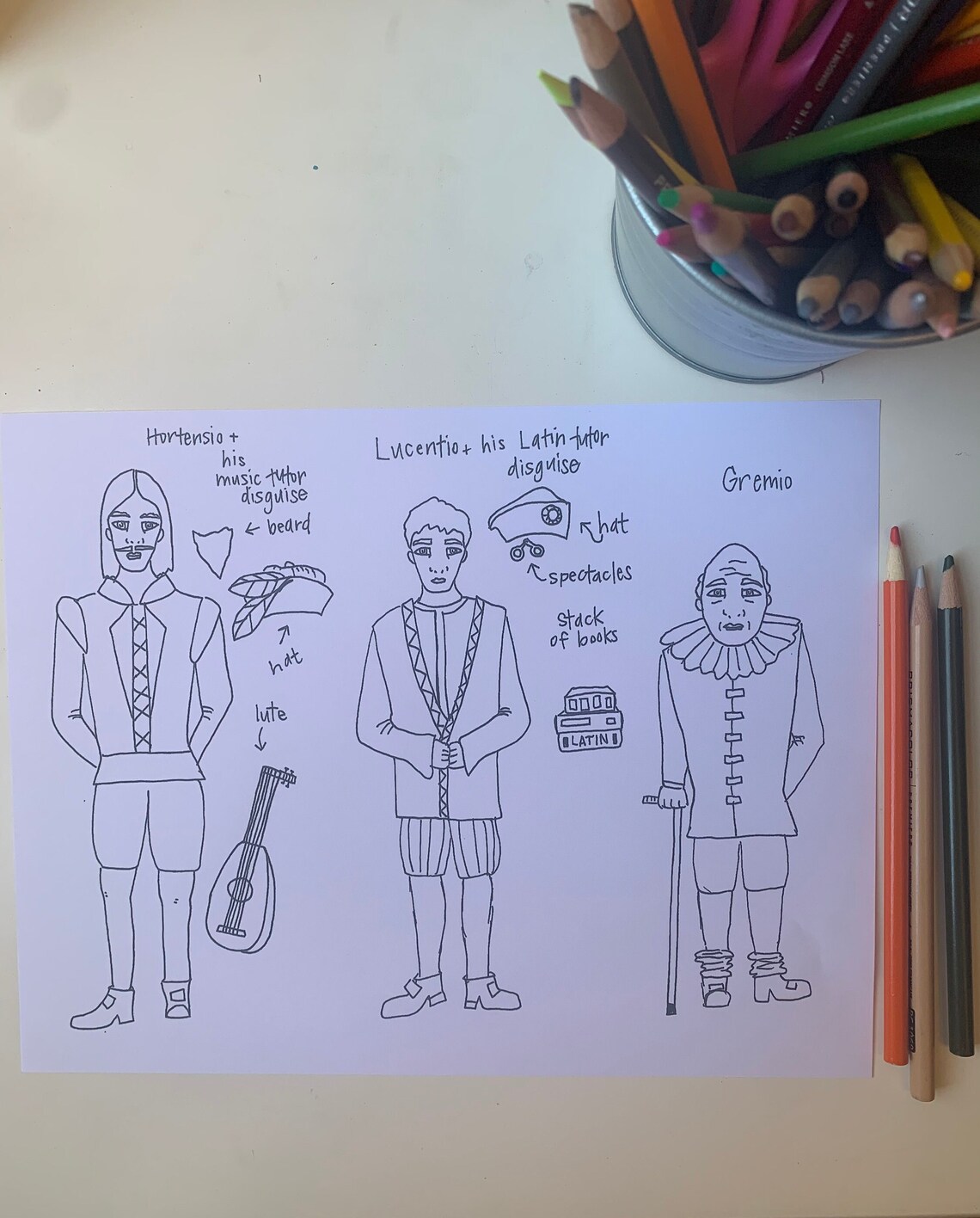 Color-your-own the Taming of the Shrew Shakespeare - Etsy